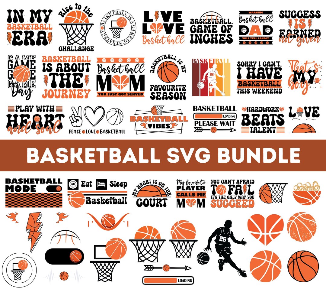 Basketball PNG Bundle Basketball Quotes Svg Basketball Clipart ...