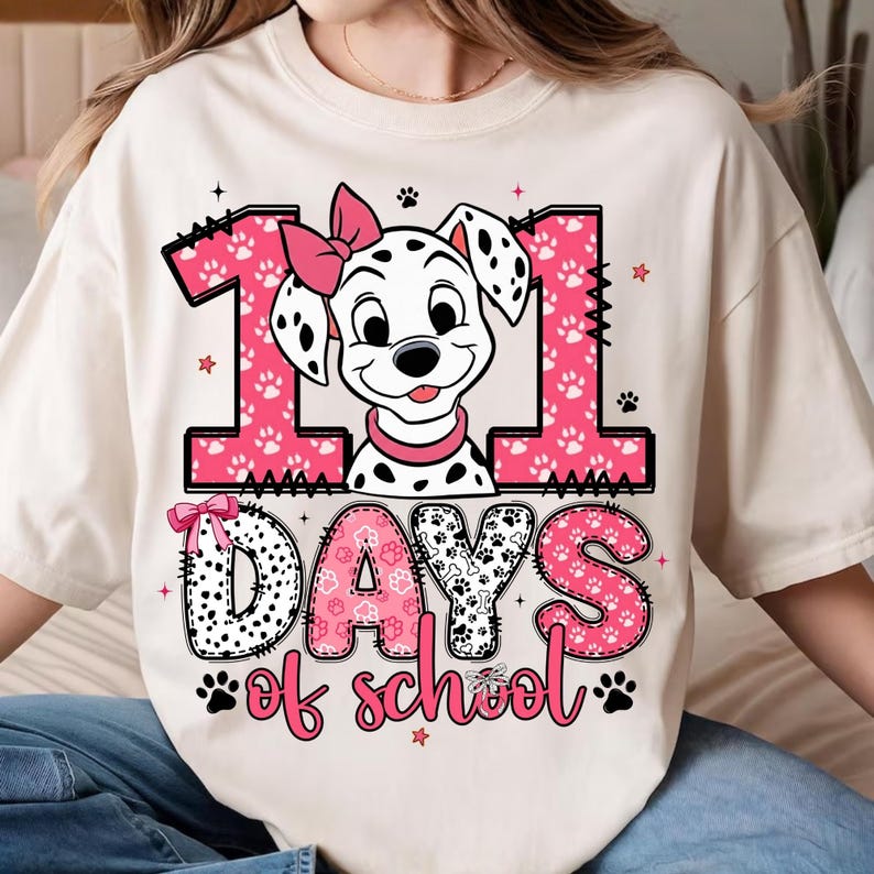 101 Days of School Png Bundle, 101 Days of School Dalmatian Png, Back ...