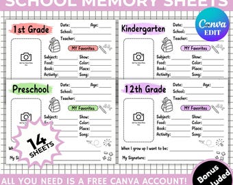 Kids Keepsake Journal, School Memory Book, School Memories, Memory Box ...