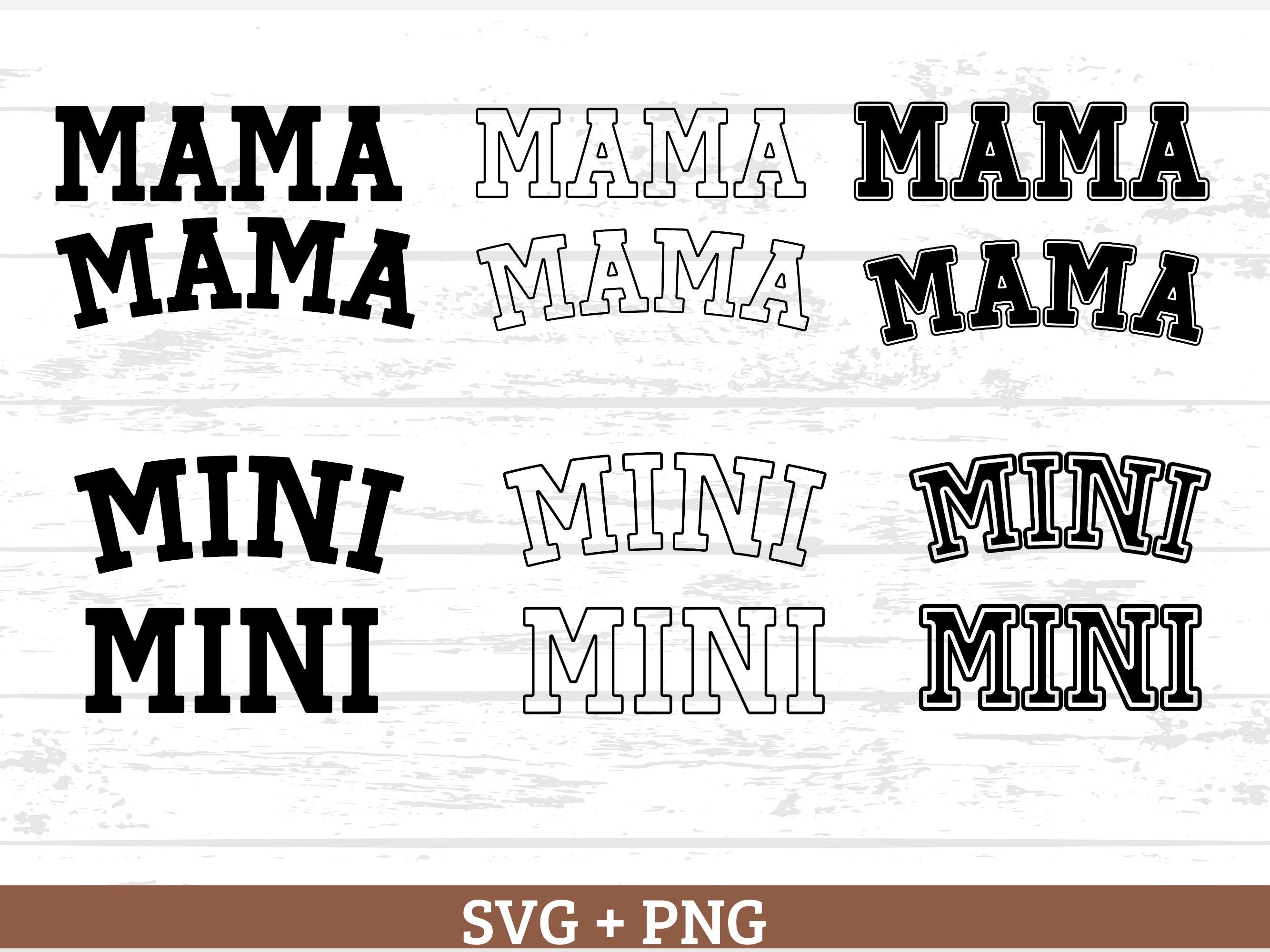 MAMA Varsity Arched SVG Mama Svg Mama Png Mini Svg Mini - Etsy