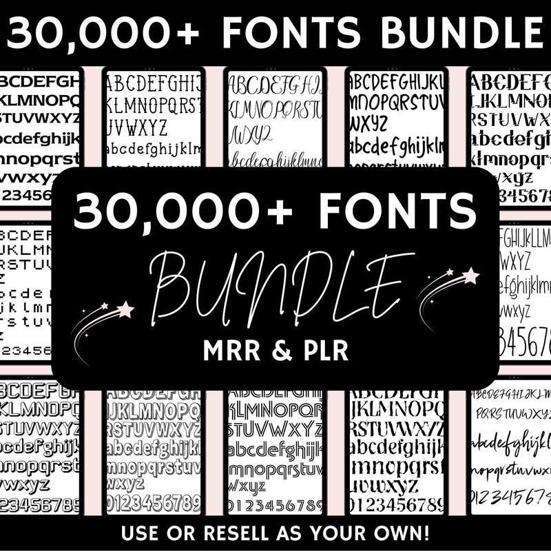 Font Bundle - Etsy