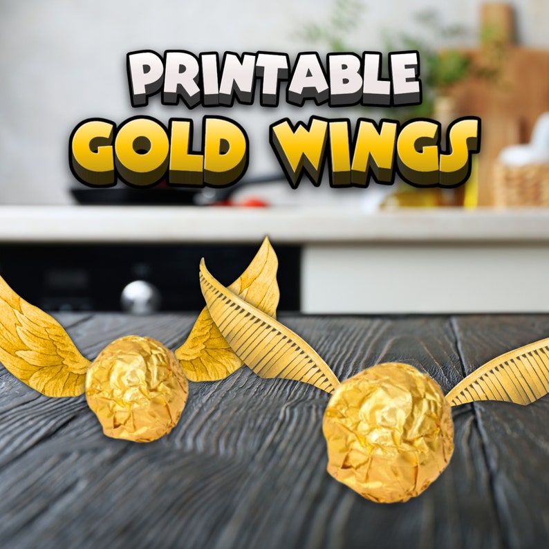 Golden Wings for Wizard Themed Party Favors and Accessory Decor, DIY ...
