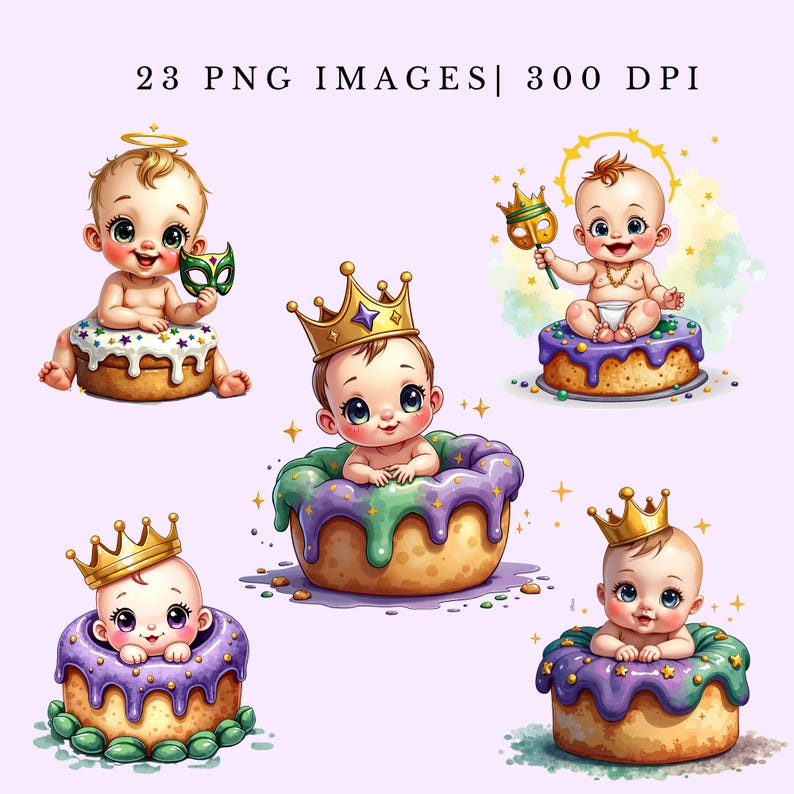 King Cake Baby Png Mardi Gras King Cake Babies Clipart Cute Fat Tuesday ...