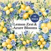 Lemon and Blue Flower Clipart Watercolor Floral PNG Italian Wedding ...