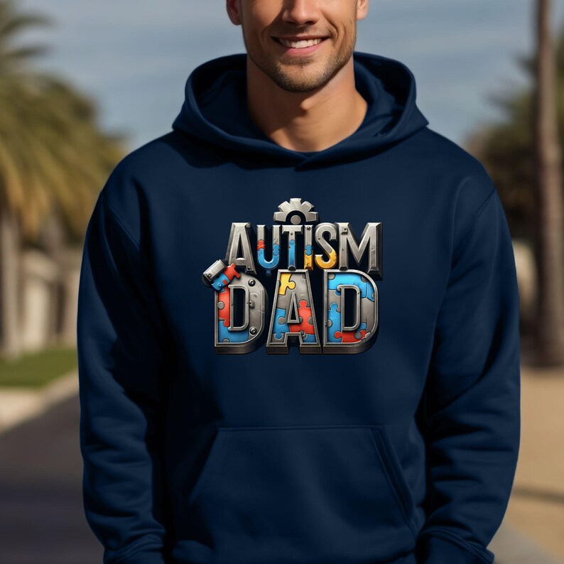 Autism Dad Png Autism Awareness Design Proud Supportive Father Clipart ...