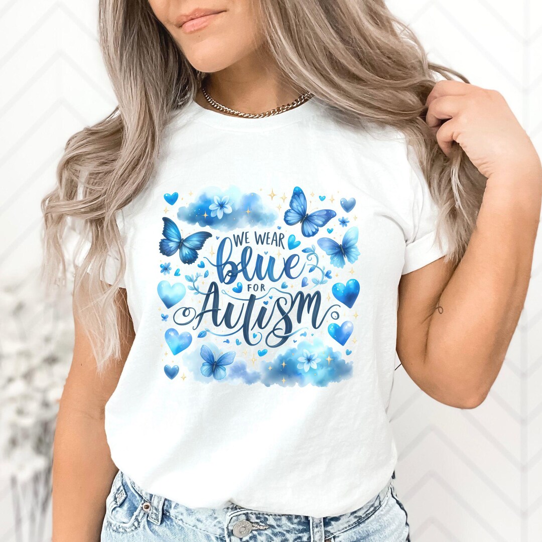 We Wear Blue for Autism Awareness Png Autism Awareness Month Clipart ...