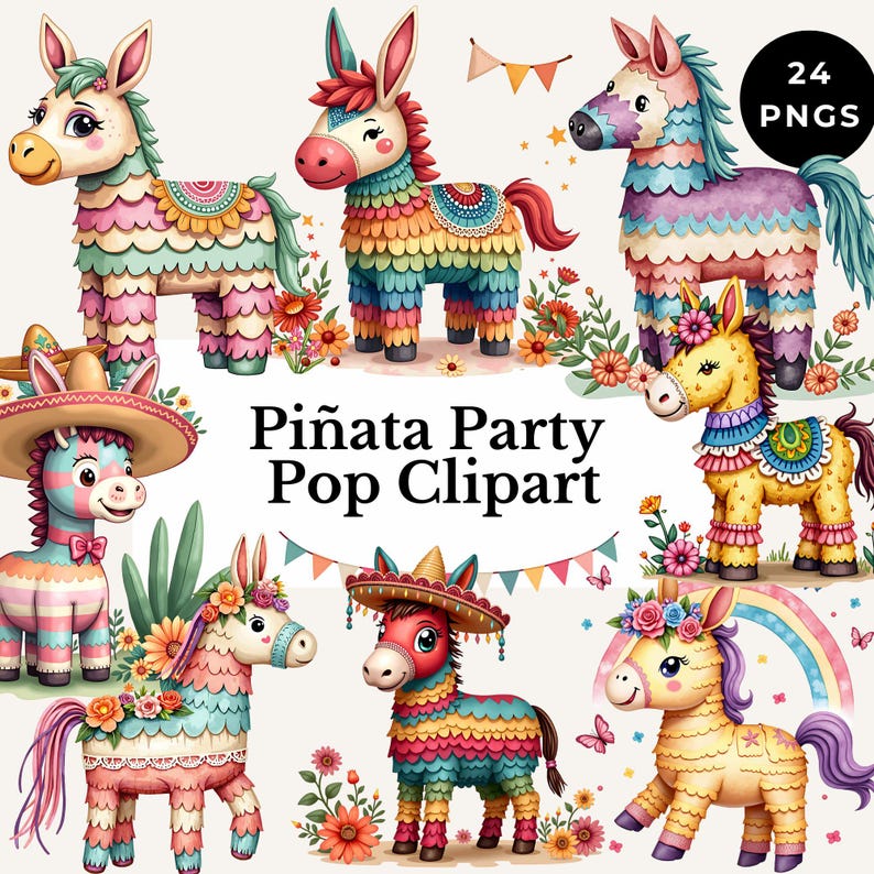 Cinco De Mayo Pinata Clipart Mexican Party Fiesta PNG Latina Festival ...