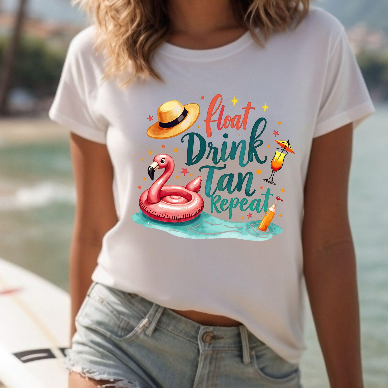 Float Drink Tan Repeat Png Summer Png Swimming Pool Party Clipart Day ...