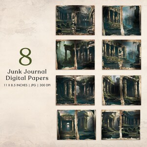 Junk Journal Swamp Ethereal Lost Civilization Journal Page Ancient ...