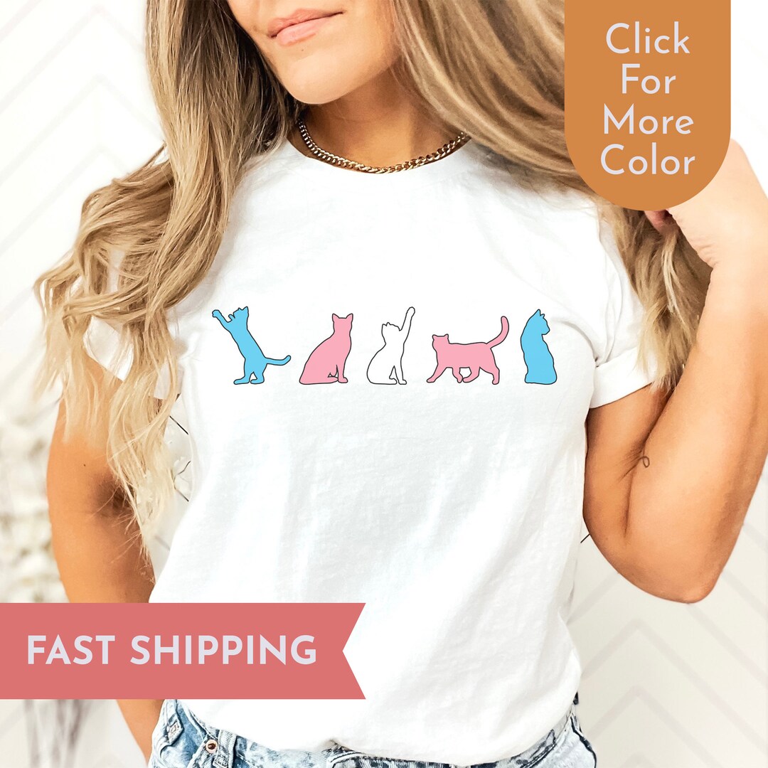 Trans Pride Cats Shirt Pride Month, Trans Flag Shirt, LGBTQ Shirt ...