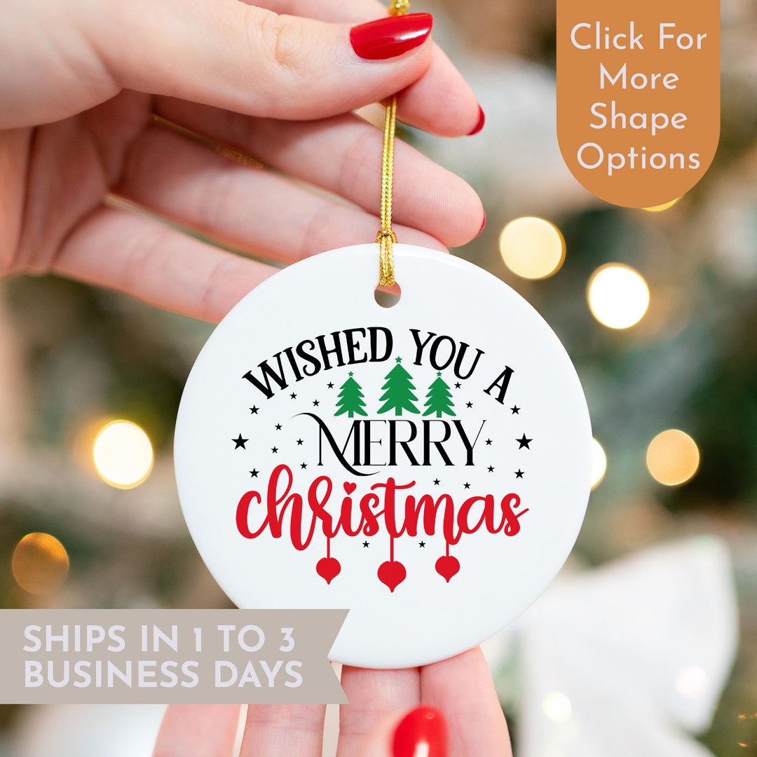 Merry Christmas Wish Ornament Charming Holiday Decor, Tree Adornment ...