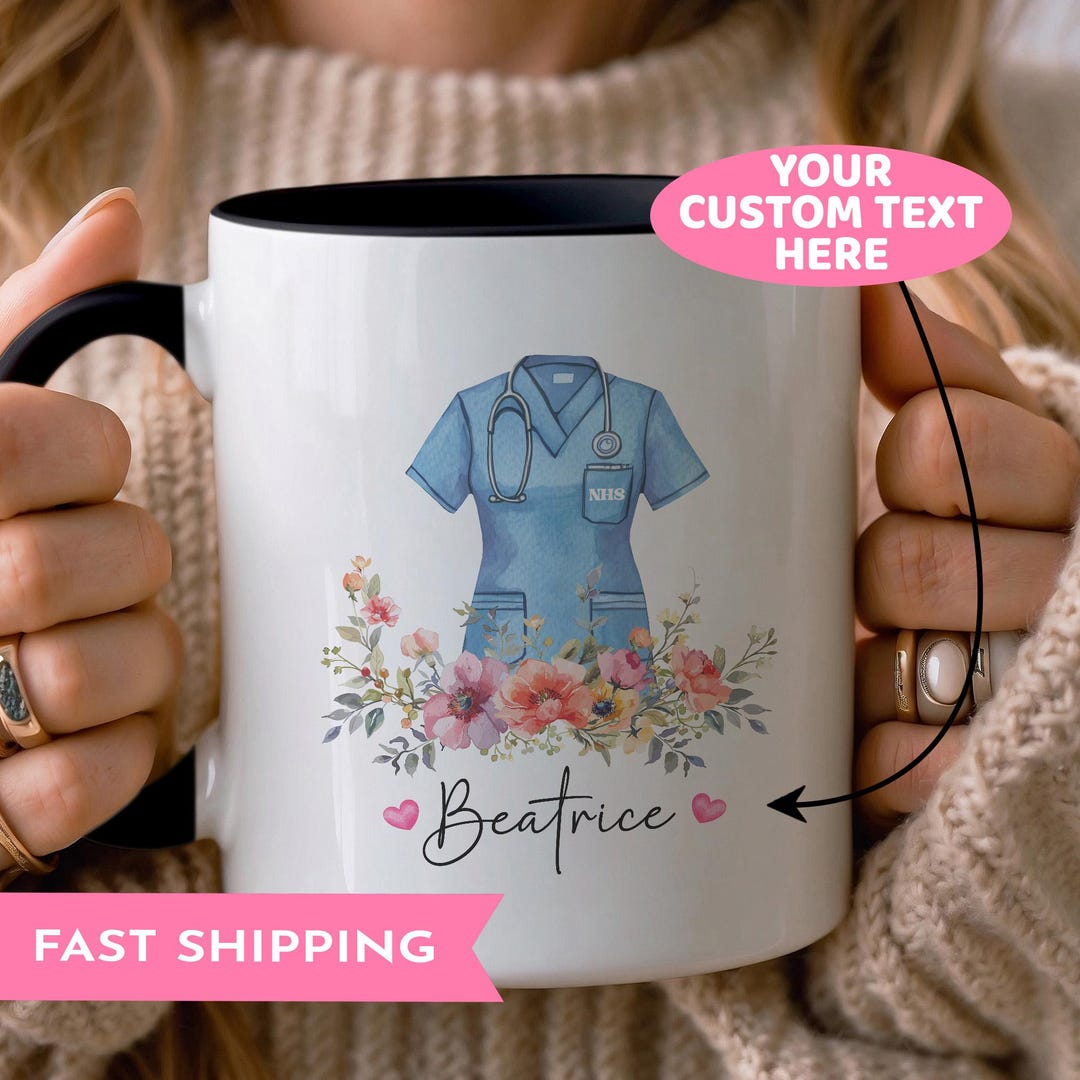 Personalized Nurse Mug With Name | NHS Nurse Thank You Gift | New Nurse ...