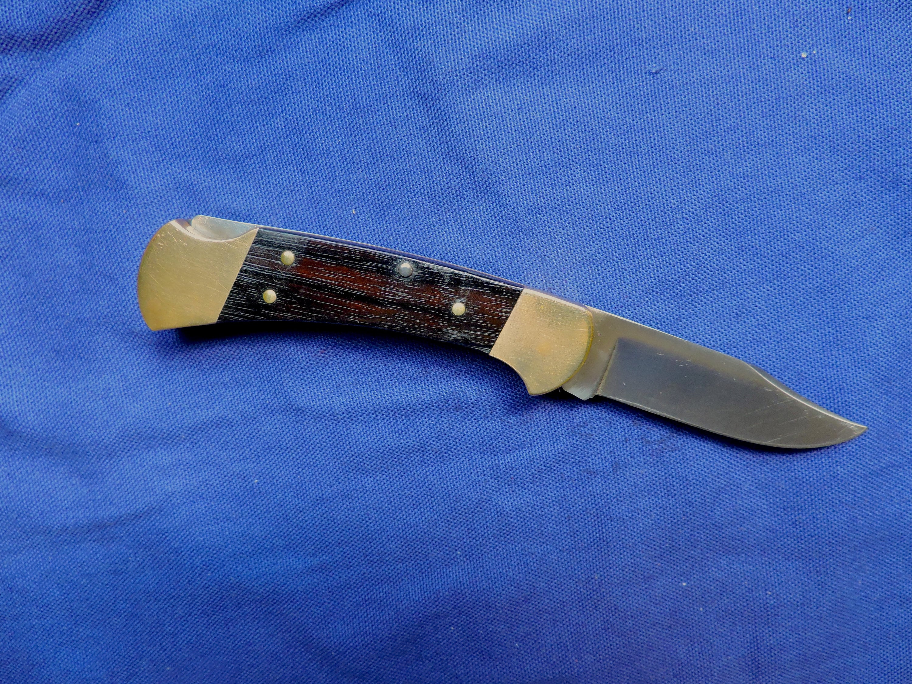 Vintage Buck 112 1980 81 3-dot. Classic Lockback Folding Hunter Knife ...