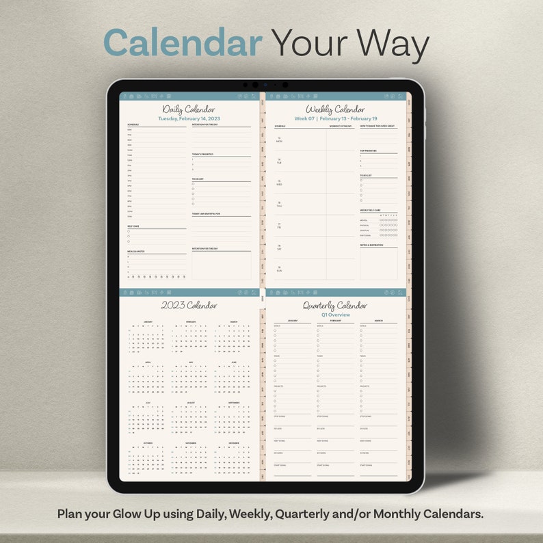 Digital Planner 2023, Glow up Planner, Student Planner, That Girl ...