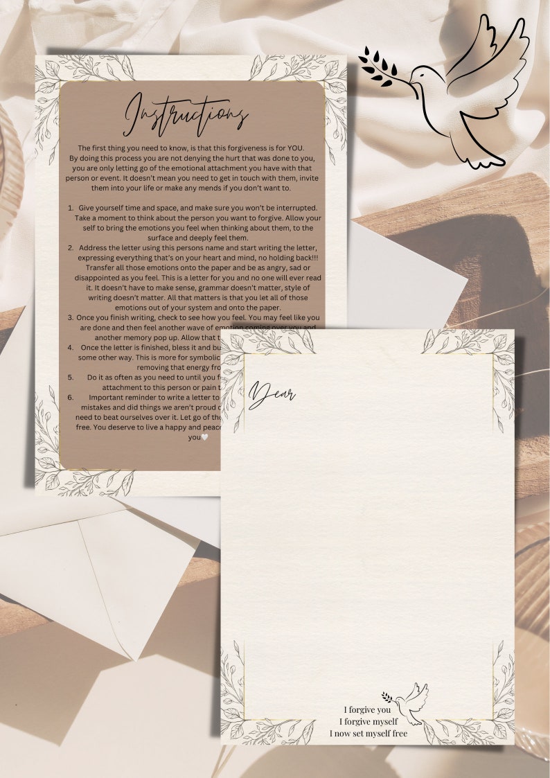 Forgiveness Letter to Help You Release the Past! - Etsy