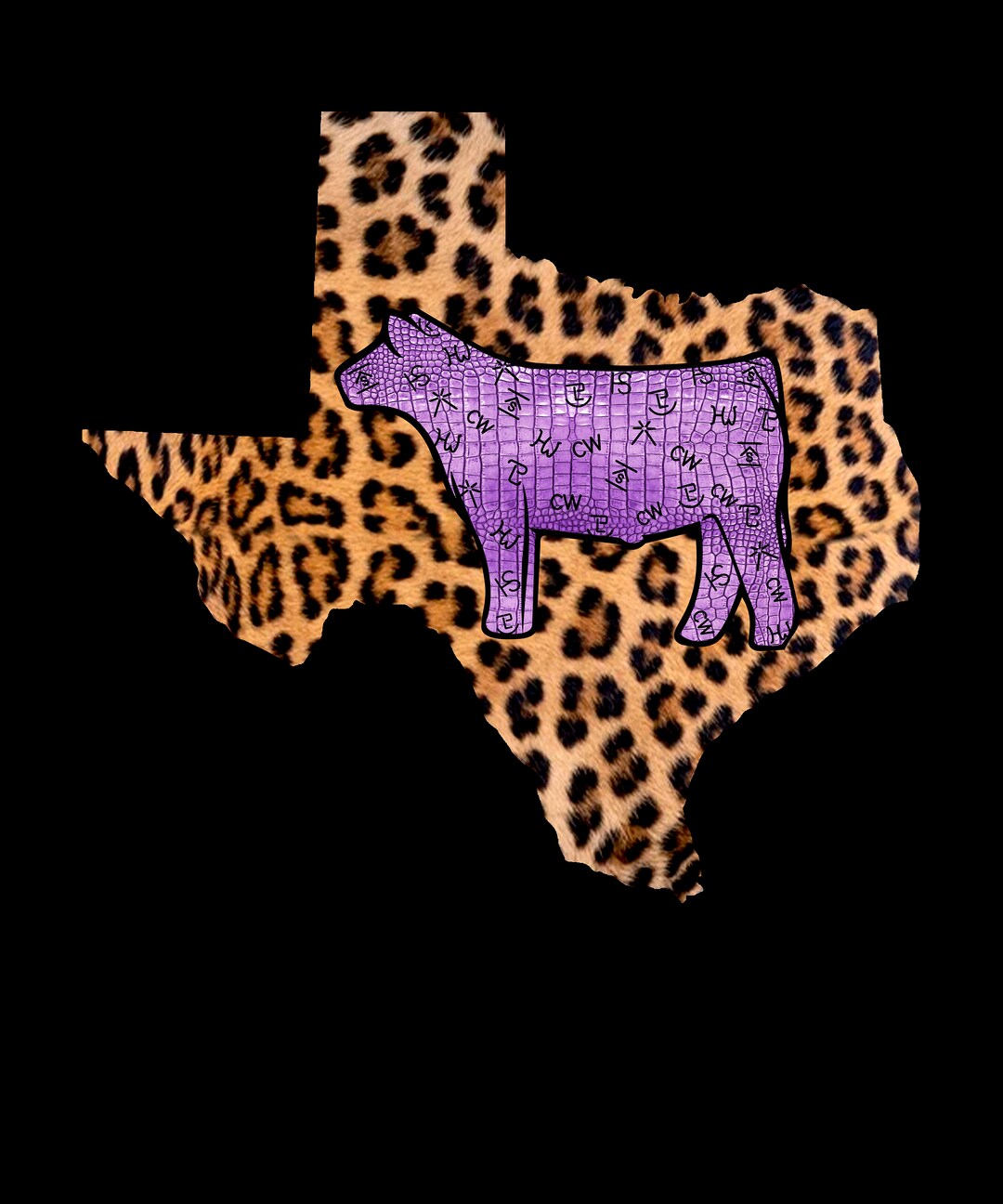 Show Steer Design,texas Show Steer,cattle Brands,steer Design Png, - Etsy