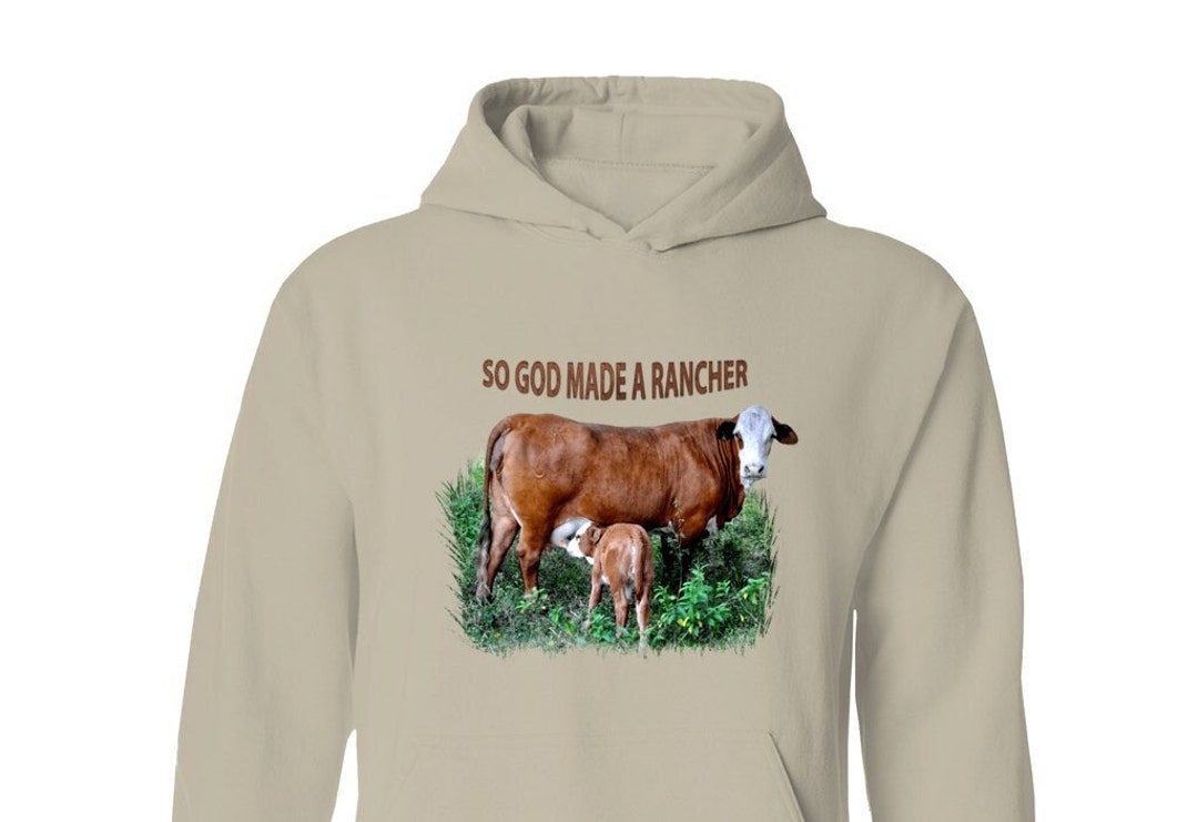 So God Made A Rancher Hoodie,cattle Ranch Gift,cattle, Ranch,western ...