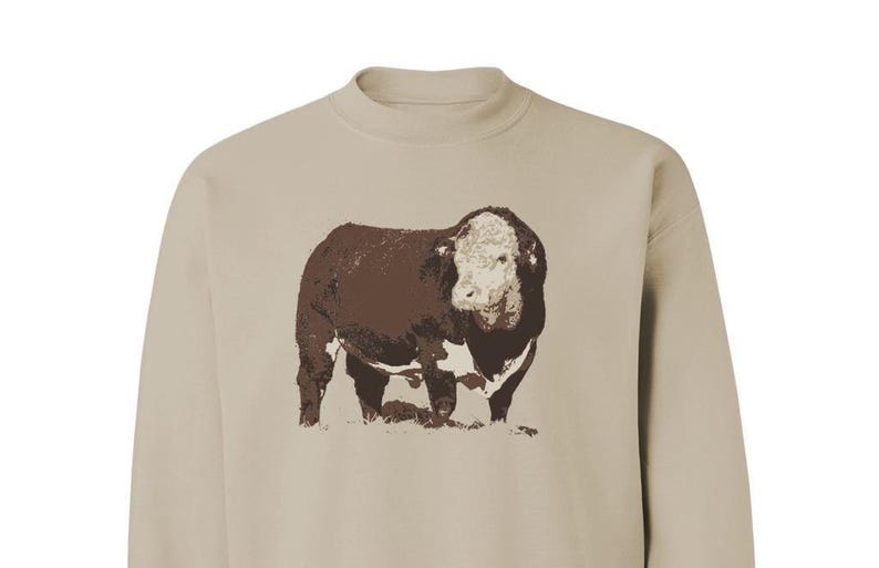 Hereford Bull Sweatshirt, Farmer Cattle Sweater, Hereford Cattle Shirt ...