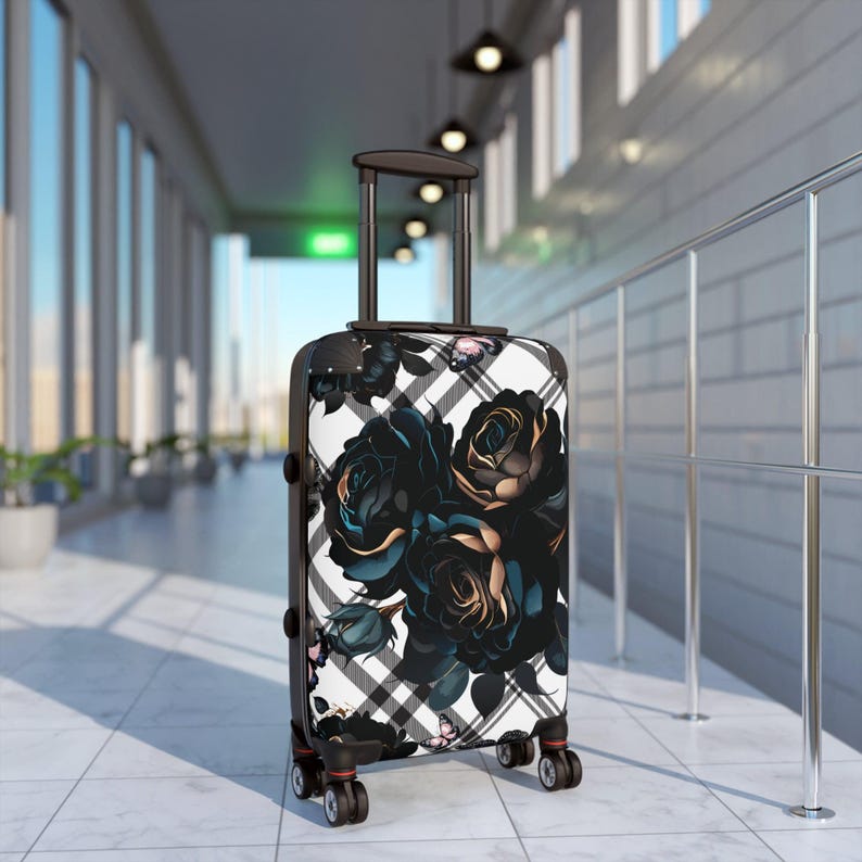 Black Rose Suitcase in 3 Sizes - Etsy