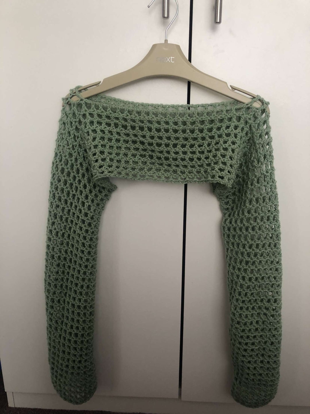 The Ellie Shrug / Crocheted Mesh Shrug / Crochet Fishnet Style Crochet ...