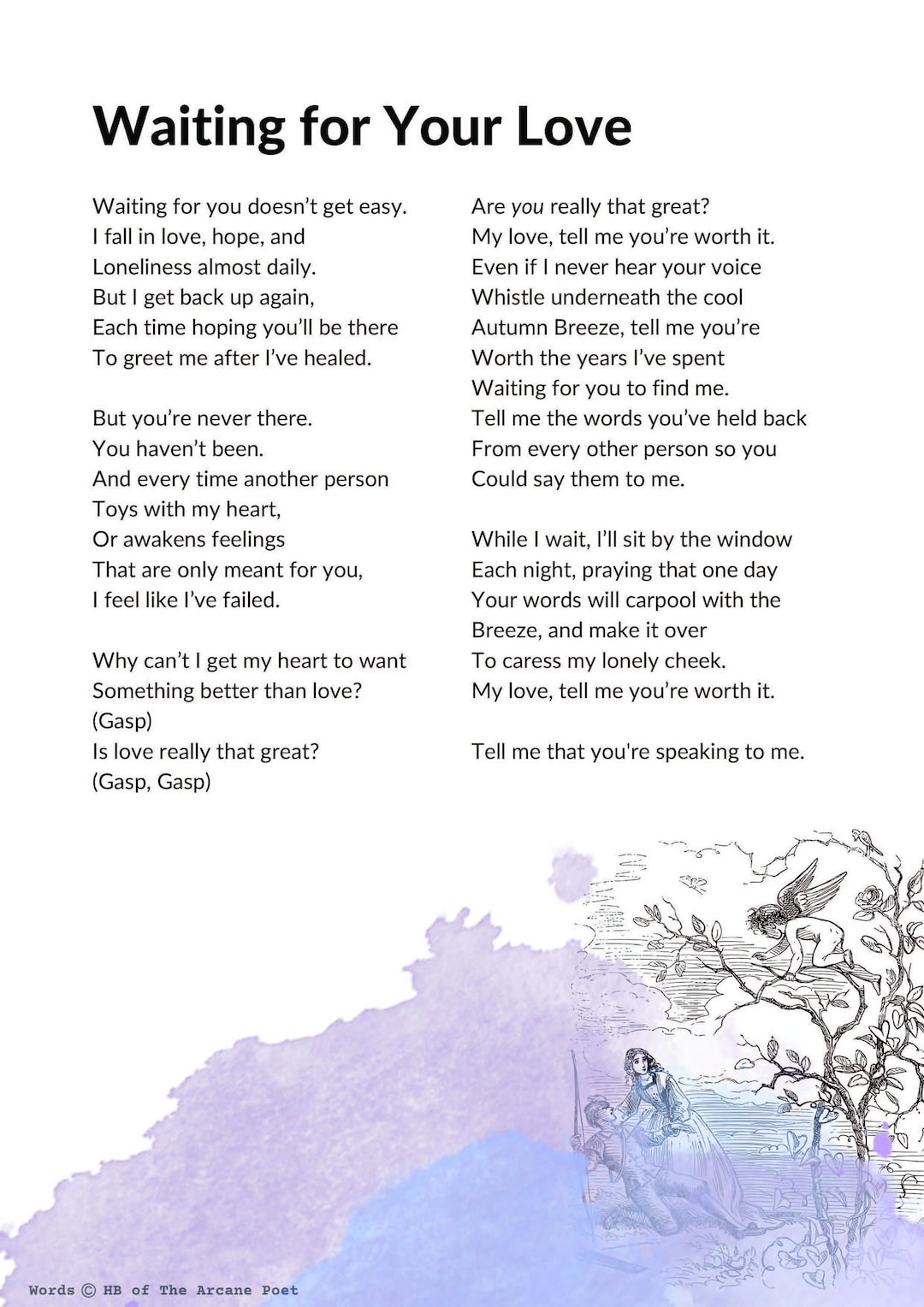 Waiting for Your Love • Love Poem • Original Poetry • Emotional ...