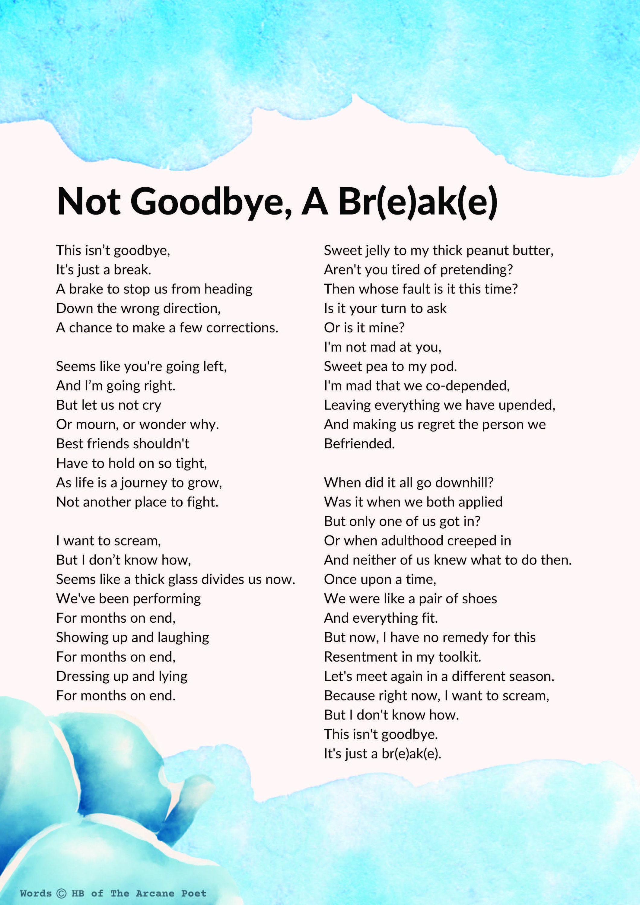 Goodbye Friend Poems