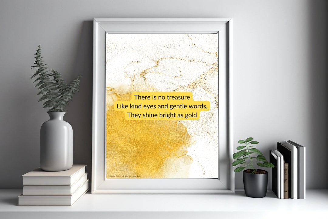 Gold Poem • Original Poetry • Budget-friendly • Home Art • Gift Idea - Etsy