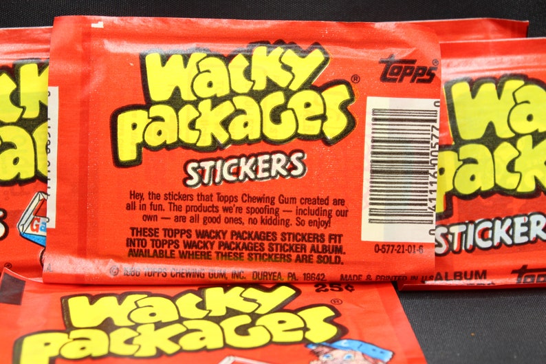 Lot of 5 Sealed 1986 Wacky Packages Stickers - Etsy