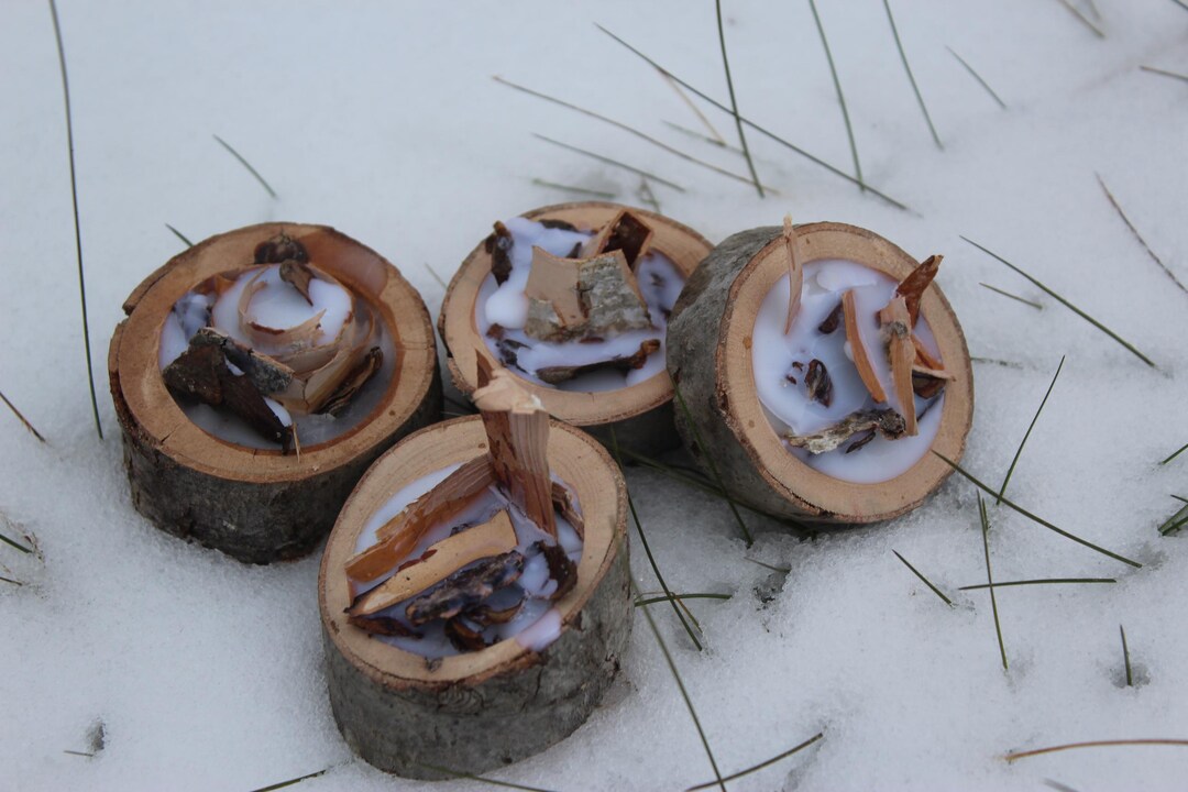 Natural Fire Starters for Fireplace or Campfire Set of 4 Firestarters ...