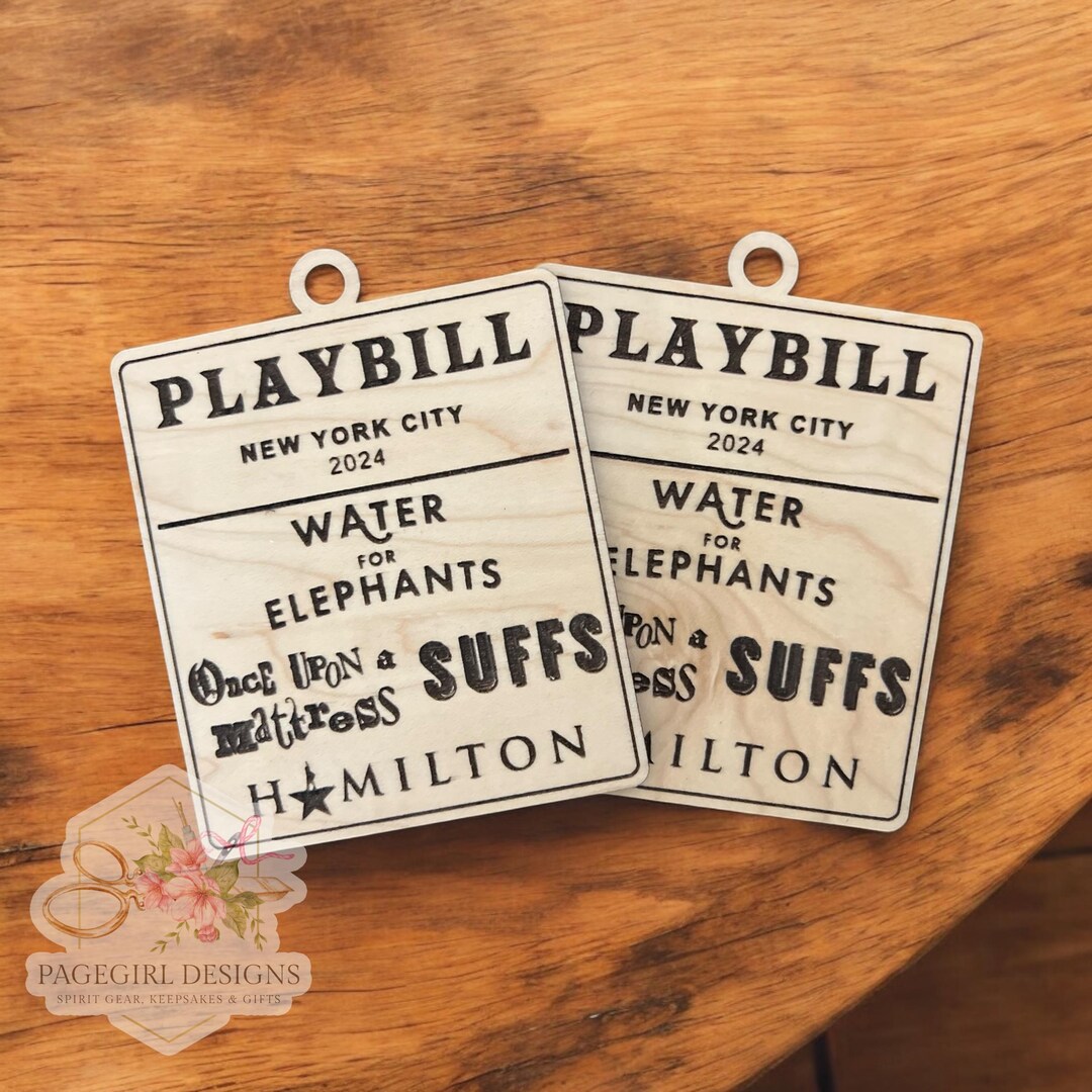 Custom Playbill Theater Show List Christmas Ornament - Etsy