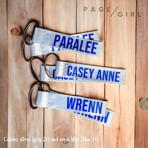 Set of Two Cheerleader Pom Pom Name ID Label Tags - Silver Grey and ...