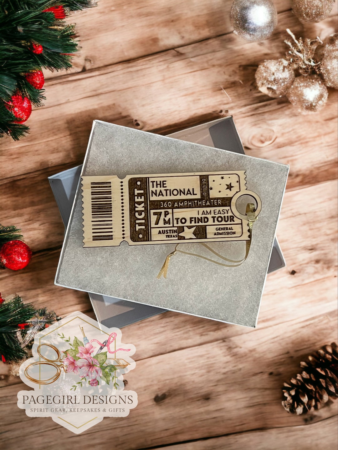 Unique Custom Ticket Ornament - Great Holiday Gift for Concert Goers ...