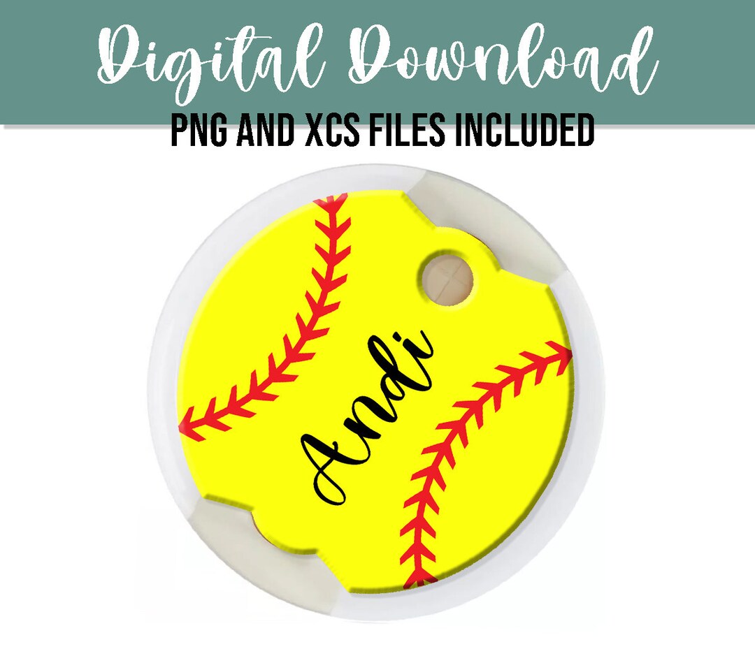 LASER CUT FILE Softball / Baseball Stanley Tumbler Name Tag - Etsy