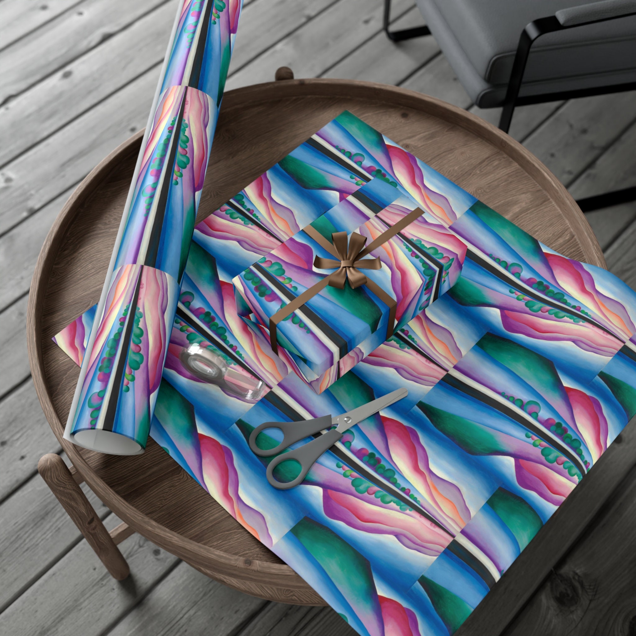 Small Design Georgia O'keeffe Lake George Gift Wrap Paper - Etsy