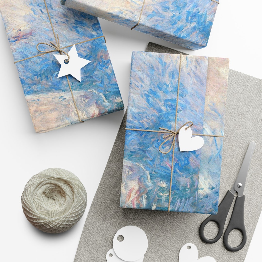 Monet Winter Scene Gift Wrap Paper Monet Winter Scene - Etsy