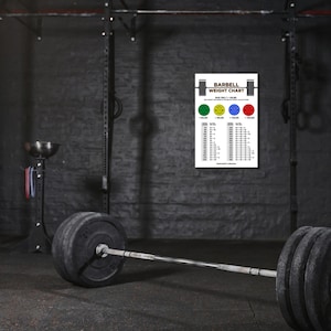 Gym Barbell Weight Chart (PNG File for Print) - Etsy