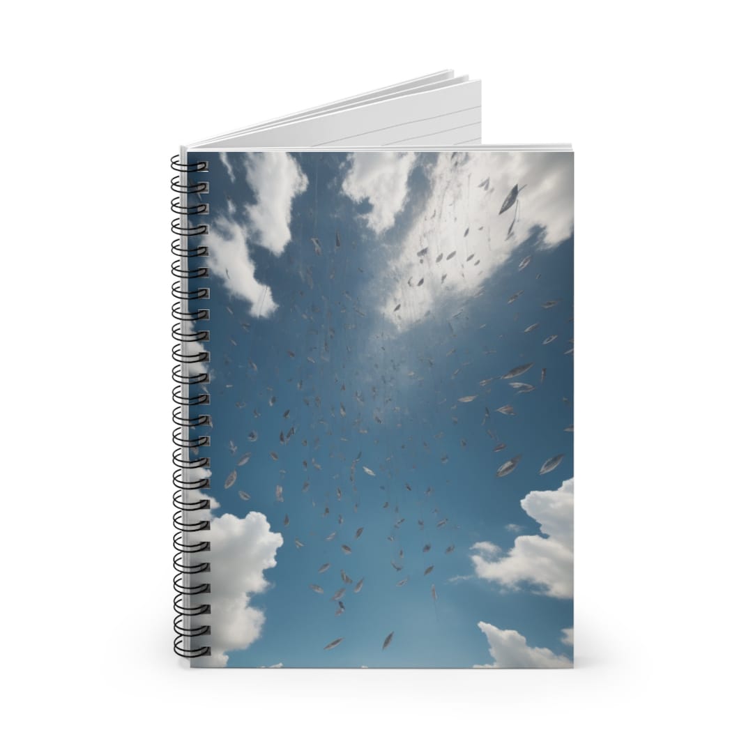 Spiral Notebook Floating in the Clouds - Etsy