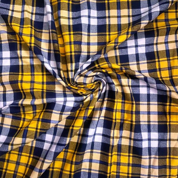 Blue Yellow Fabric - Etsy