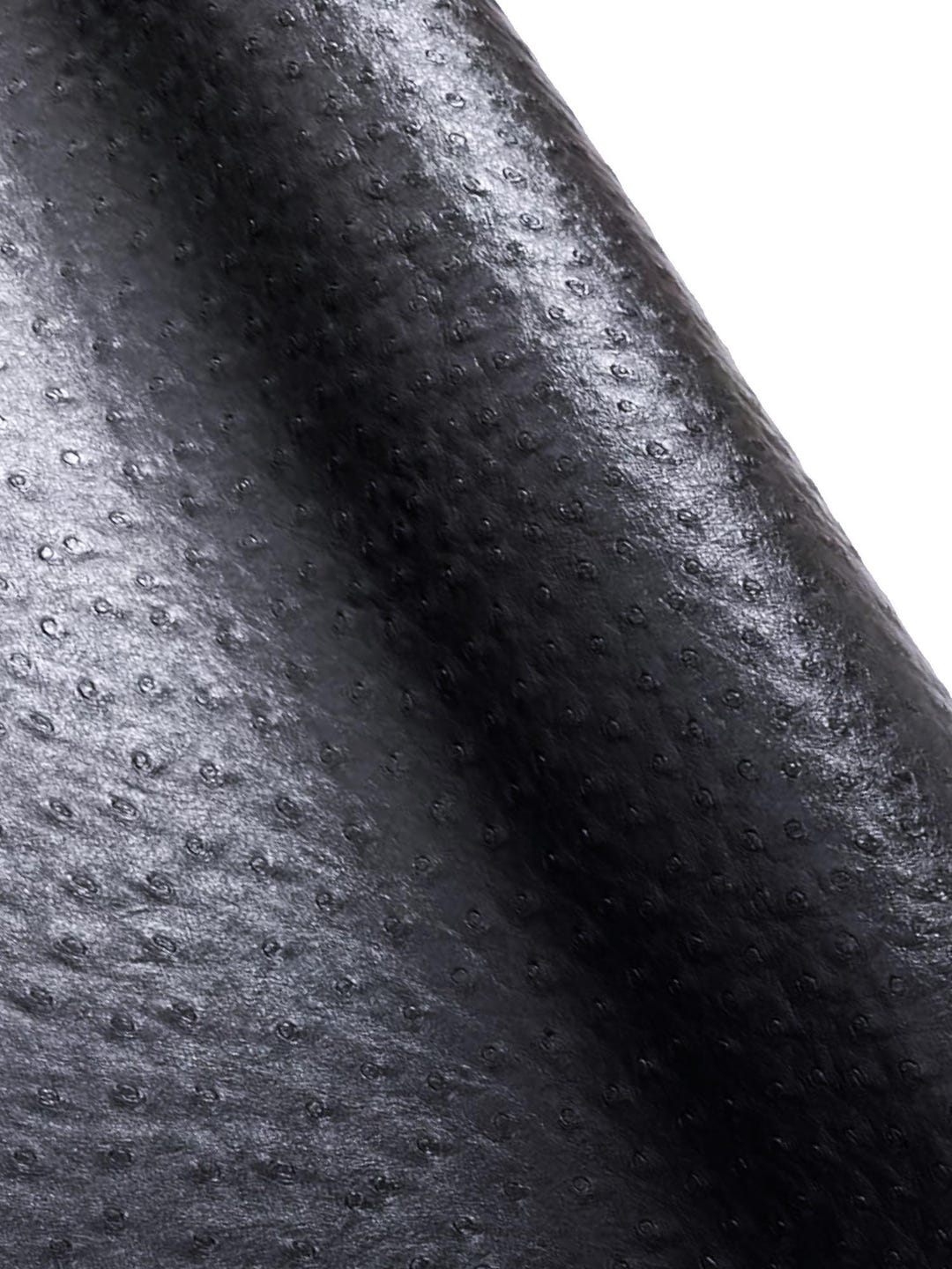 Black 54” Wide 3-D Ostrich Skin Texture Faux Leather Vinyl Fabric by ...