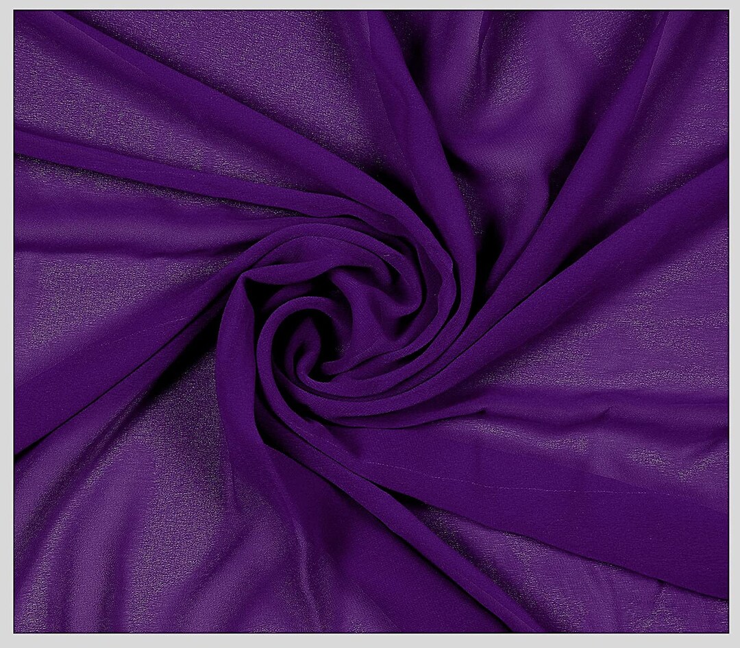 Purple 58 Wide Silky Chiffon Fabric Imitation Silk - Etsy