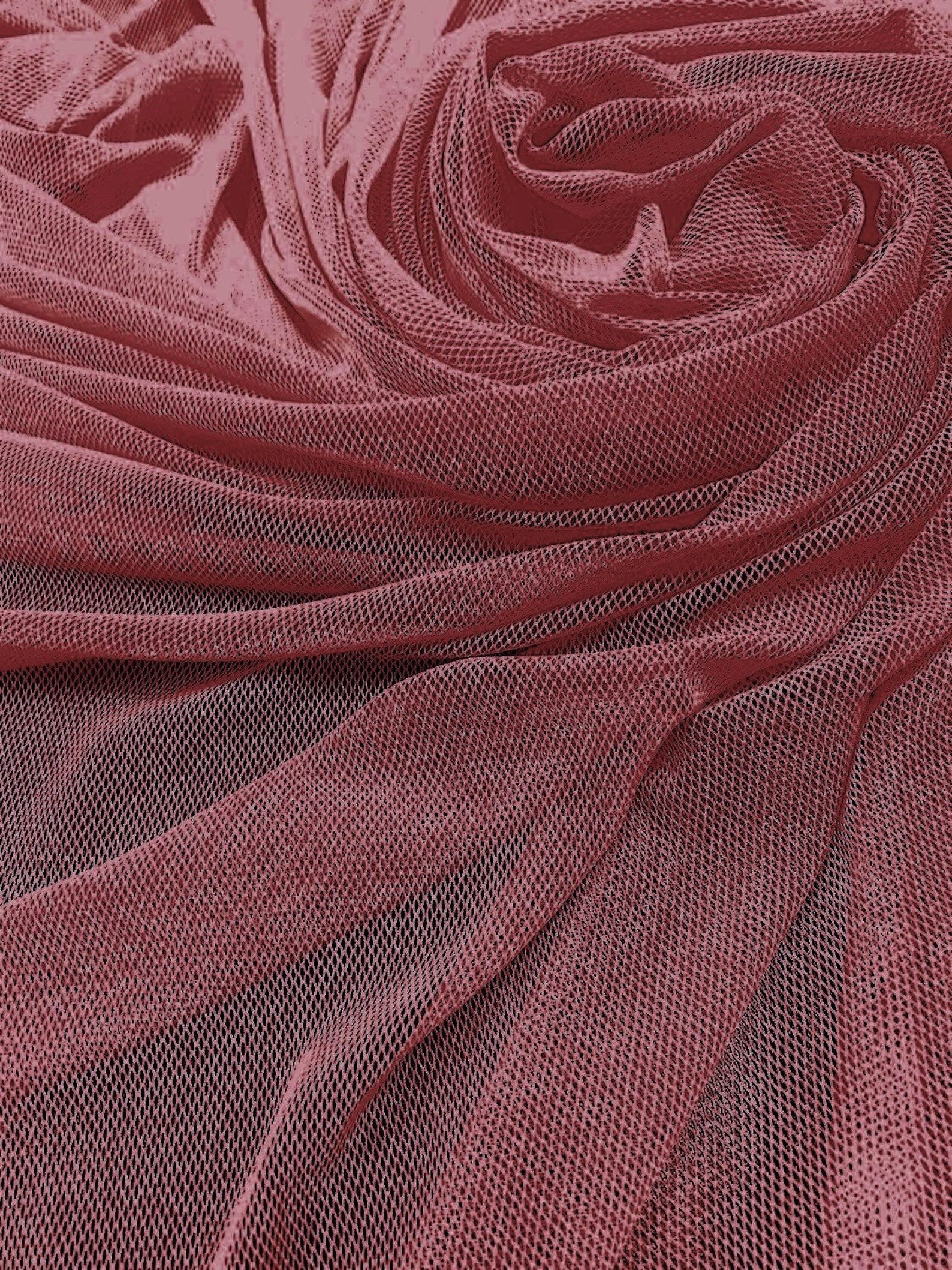 Mauve 60" Wide Small Micro Hole See Through Stretch Nylon Spandex Mesh ...