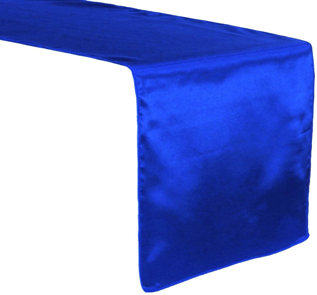Royal Blue Heavy Weight Bridal Satin Table Runner Wedding Banquet Party ...