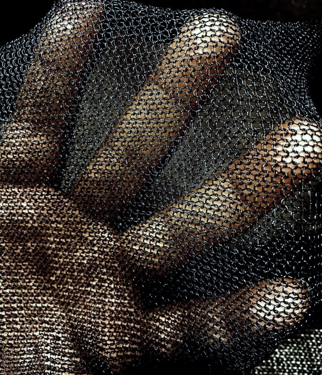 Black 60 Wide Stretch Vintage Medieval Era Armour LARP Cosplay Metallic ...