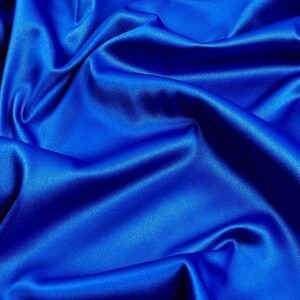 Royal Blue 60" Wide Matte Satin (peau De Soie) Silk Skin Duchess ...