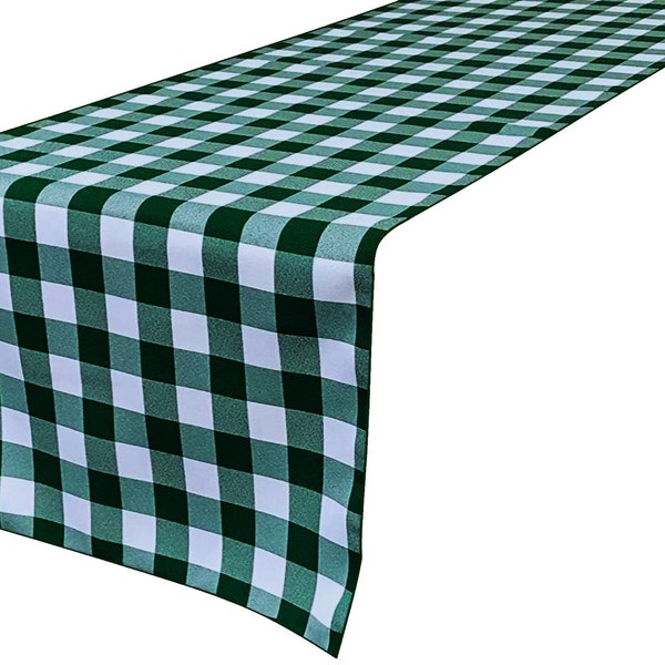 Green Checkered Table Runner - Etsy