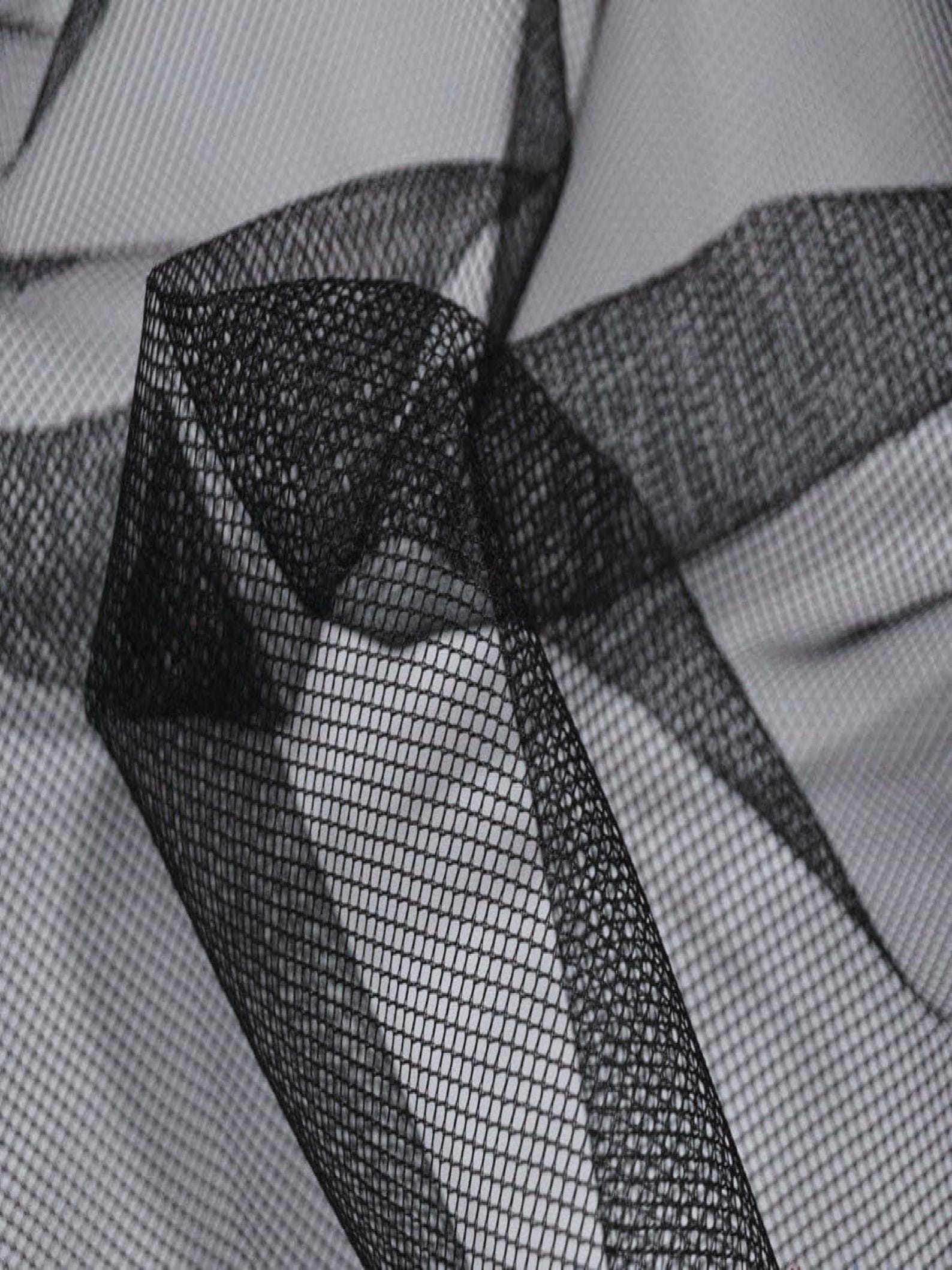 Black 58" Wide Petticoat Hard Net Fabric Stiff Tulle Mesh Can-can Net ...