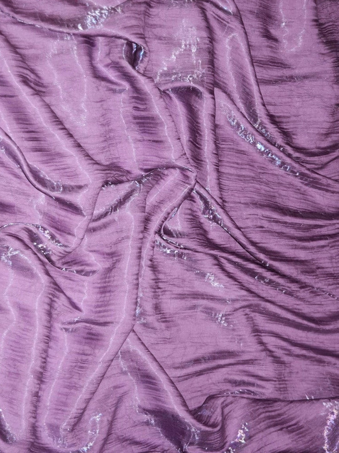 54" Wide Colorful Iridescent Crushed Shimmer Satin Fabric by the Yard ...