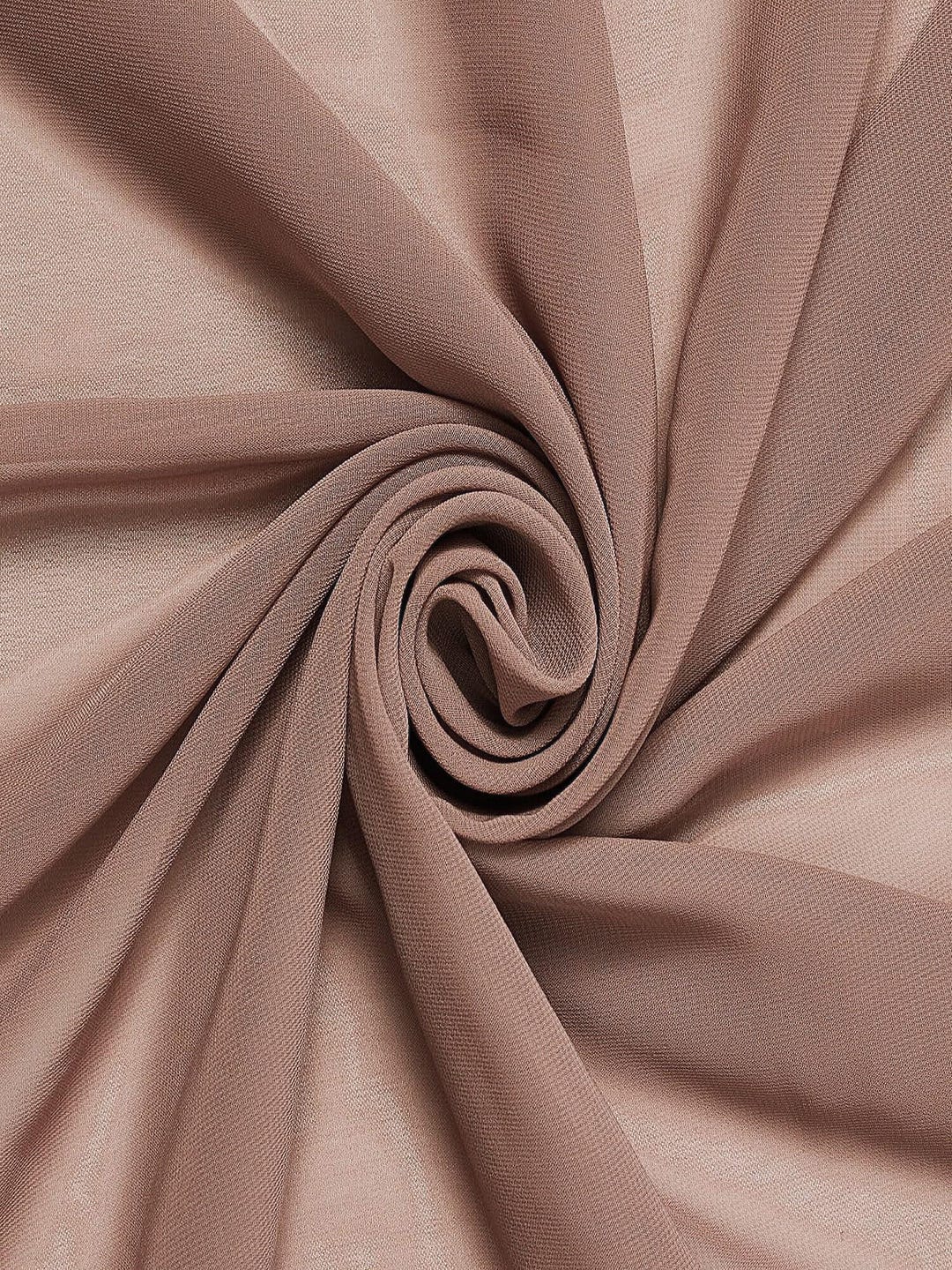 Taupe 60" Wide Silky Chiffon Fabric | Imitation Silk Chiffon | Super ...