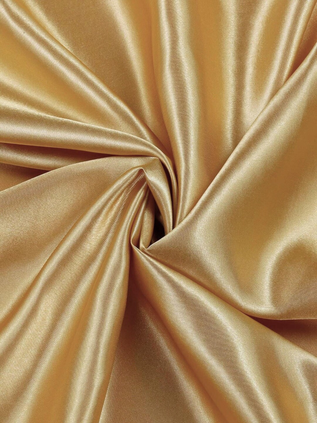 Light Gold 60” Wide Medium Weight Silk-feel Like Shiny Bridal Satin ...