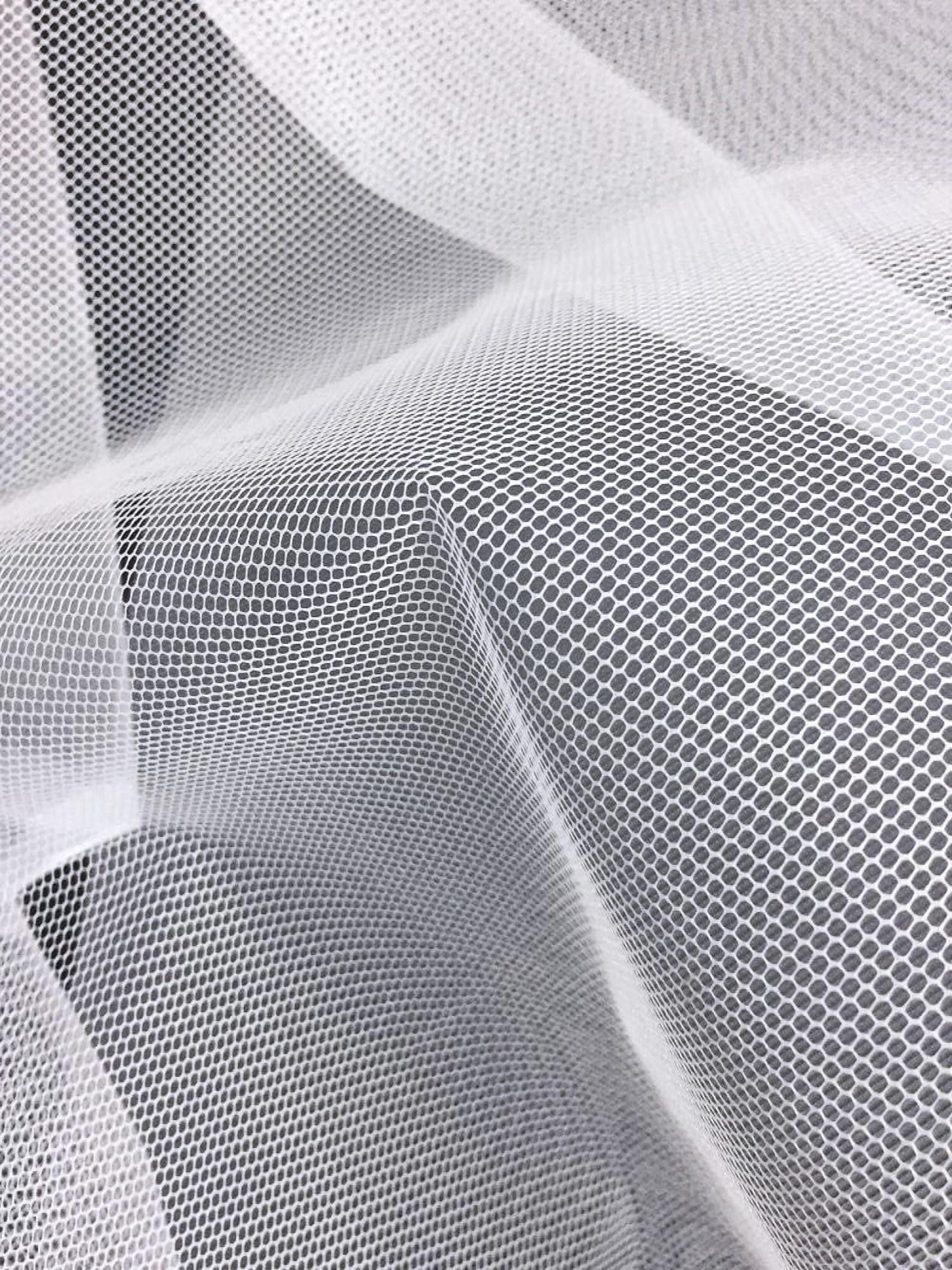White 58" Wide Petticoat Hard Net Fabric Stiff Tulle Mesh Can-can Net ...